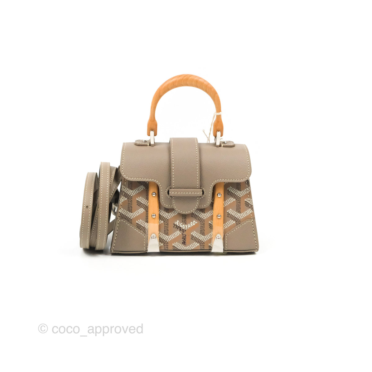 Goyard Saïgon Structuré Nano Bag Grege Silver Hardware – Coco Approved Studio