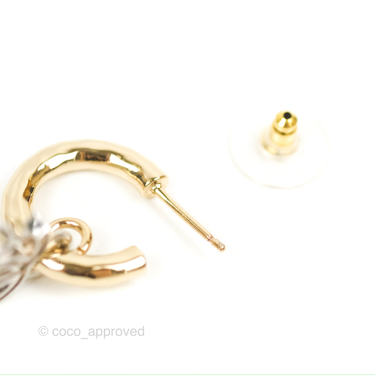 Chanel CC Hoop Logo Crystal Earrings – Coco Approved Studio