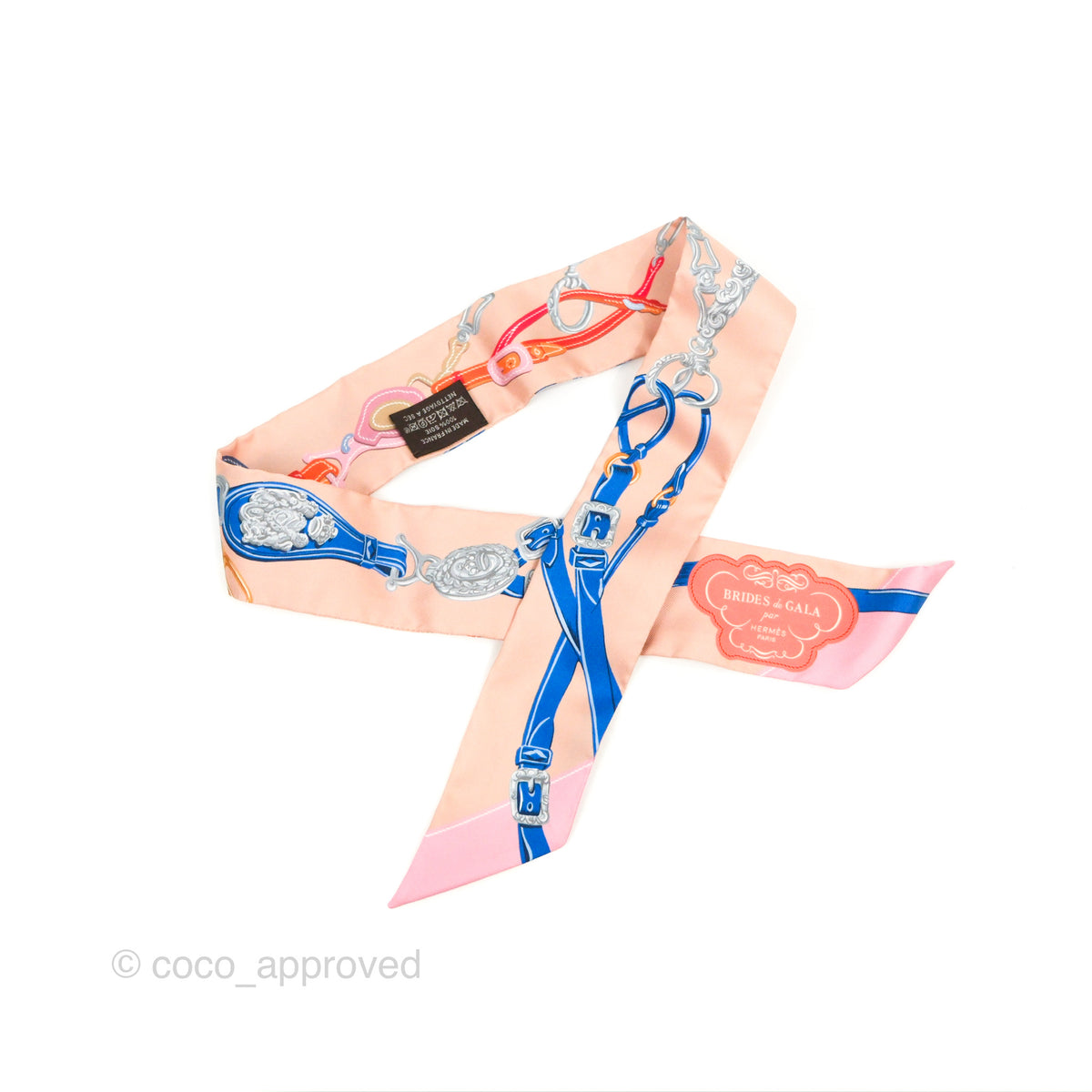 Hermès Brides de Gala Applique Pique Silk Twilly – Coco Approved Studio