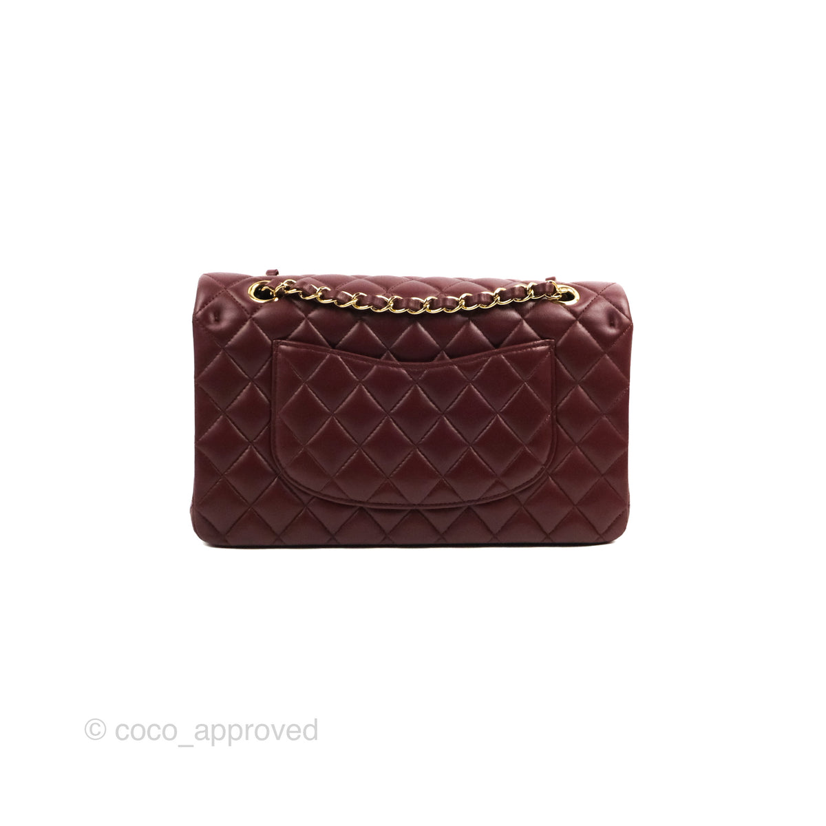 Chanel Classic M/L Medium Flap Quilted Burgundy Lambskin Gold Hardware – Coco Approved Studio