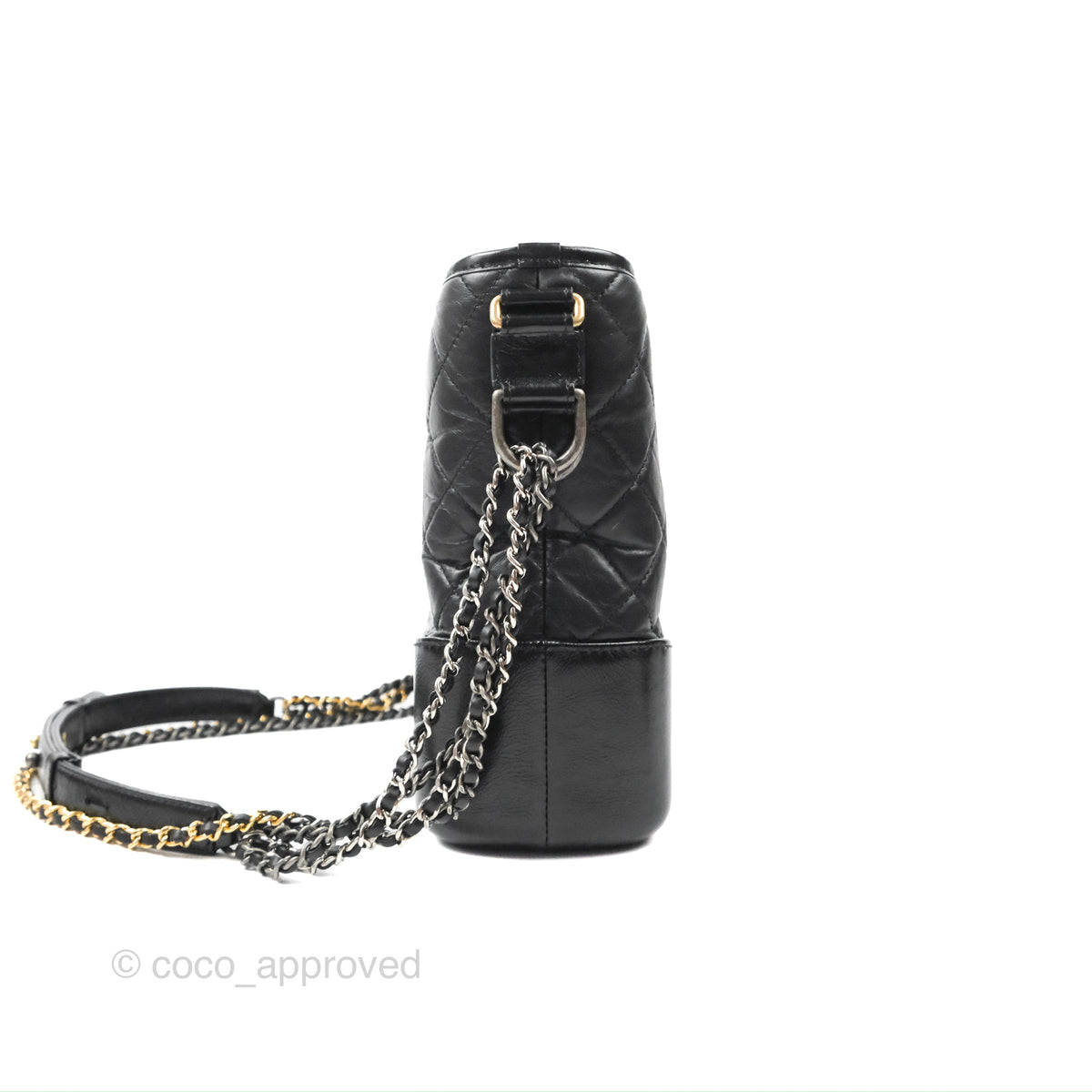 Chanel Large Gabrielle Hobo Black Aged Calfskin Mixed Hardware – Coco Approved Studio