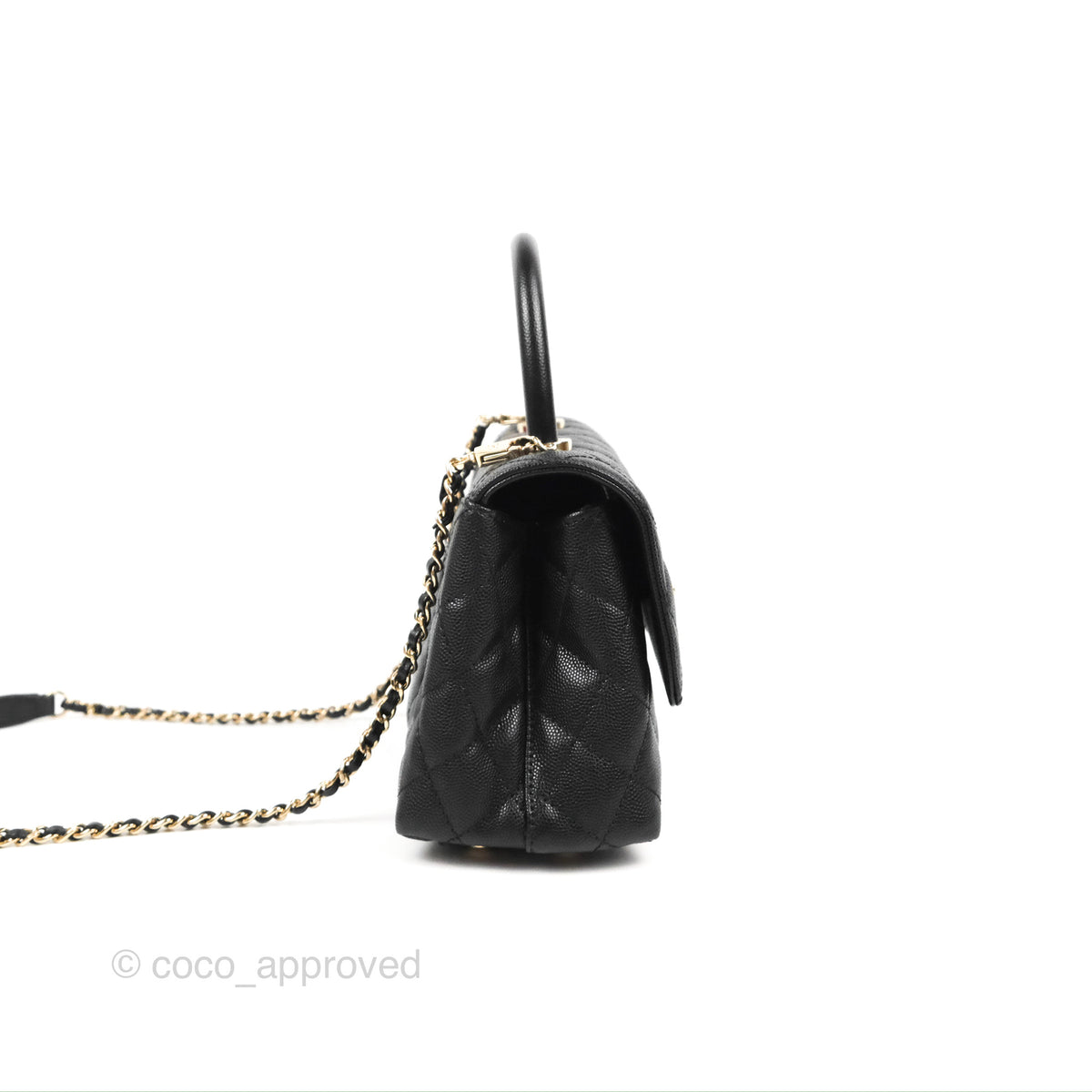 Chanel Small Coco Handle Black Caviar Gold Hardware – Coco Approved Studio