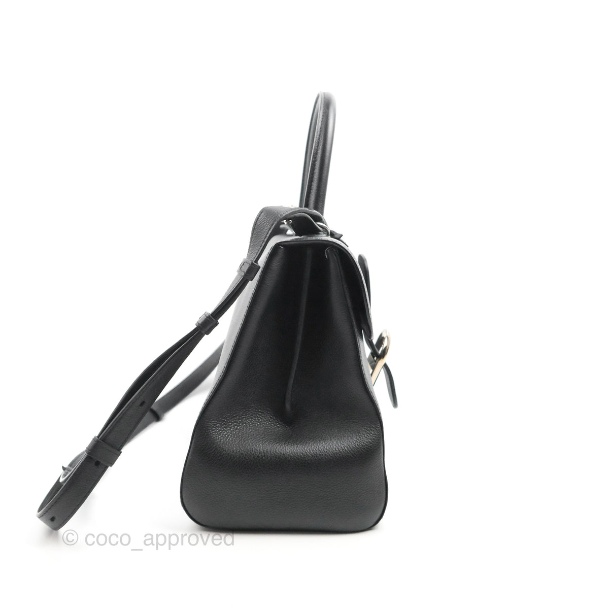 Delvaux Brillant MM Grained Calfskin Satchel Black – Coco Approved Studio