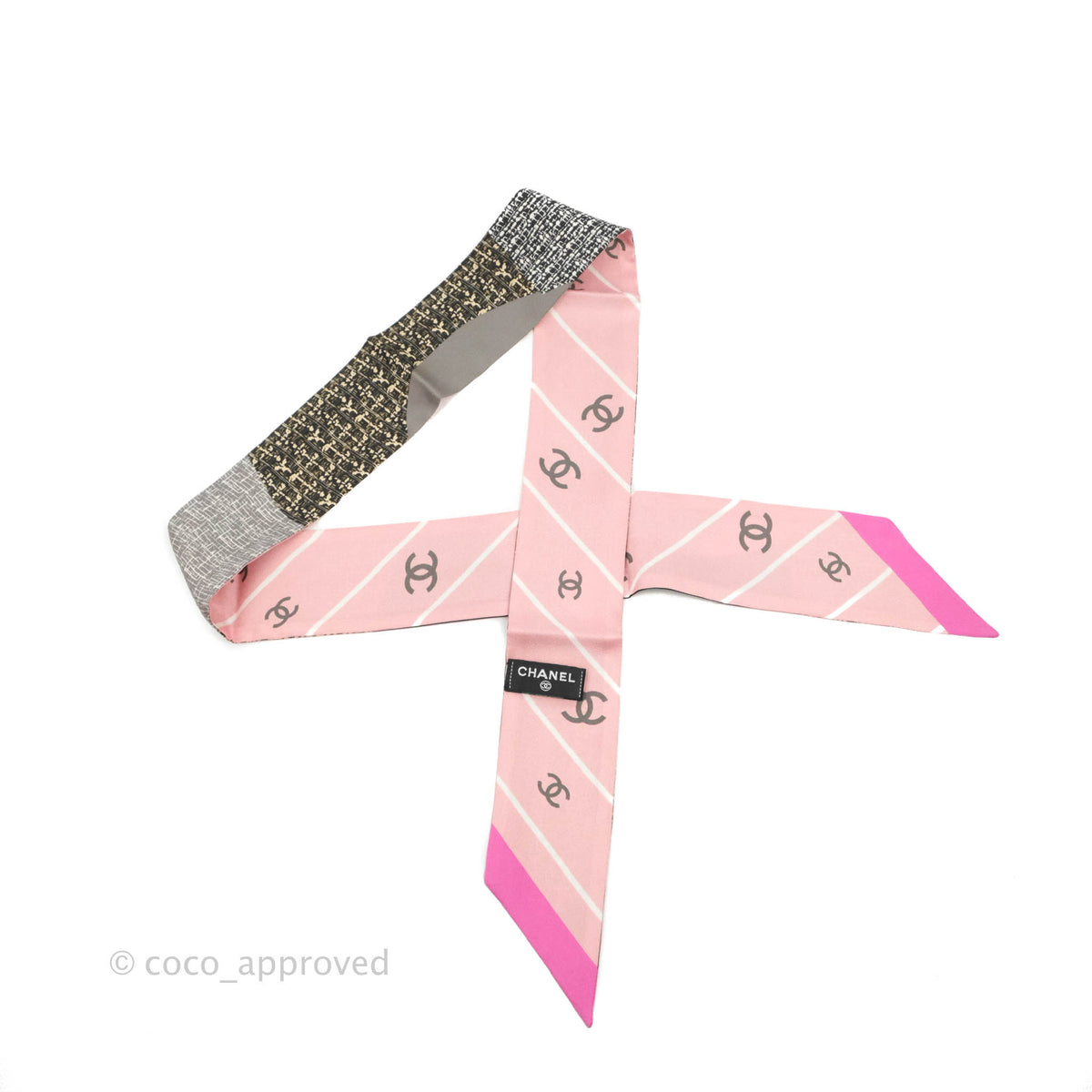 Chanel Silk Twilly in Tweed Print – Coco Approved Studio