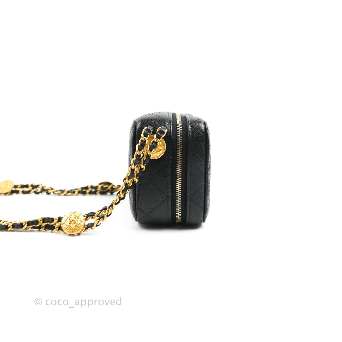 Chanel Quilted Twist Your Buttons Camera Black Caviar Gold Hardware – Coco Approved Studio