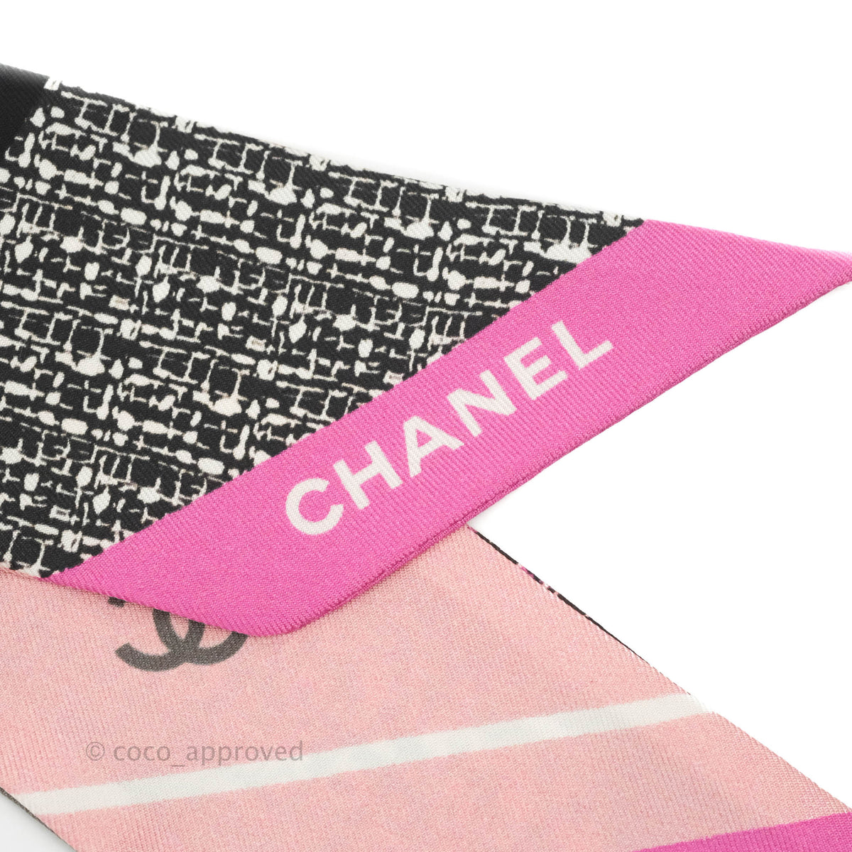 Chanel Silk Twilly in Tweed Print – Coco Approved Studio