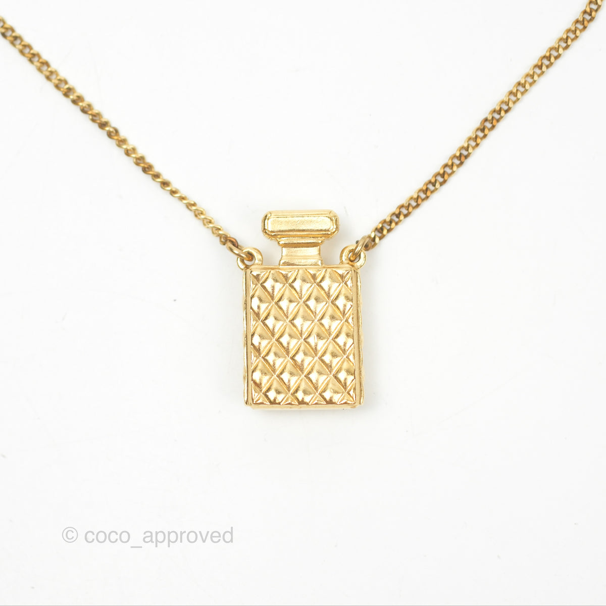 Chanel CC Perfume Bottle Rhinestone Necklace 20A – Coco Approved Studio