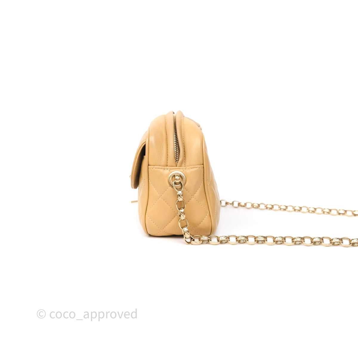 Chanel Coco Vintage Camera Case Beige Calfskin Gold Hardware – Coco ...
