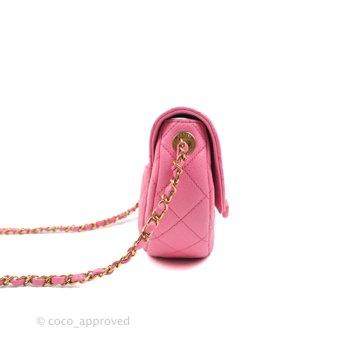 Chanel Mini Messenger Pink Caviar Bag 23P – Coco Approved Studio