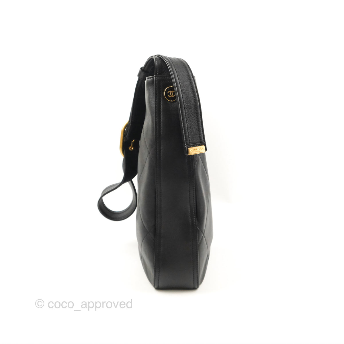 Chanel Large Stitched Easy Mood Hobo Black Calfskin – Coco Approved Studio