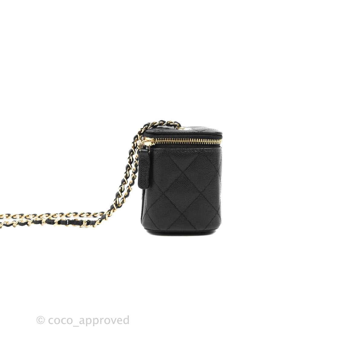Chanel Mini Vanity With Chain Black Caviar Gold Hardware – Coco ...