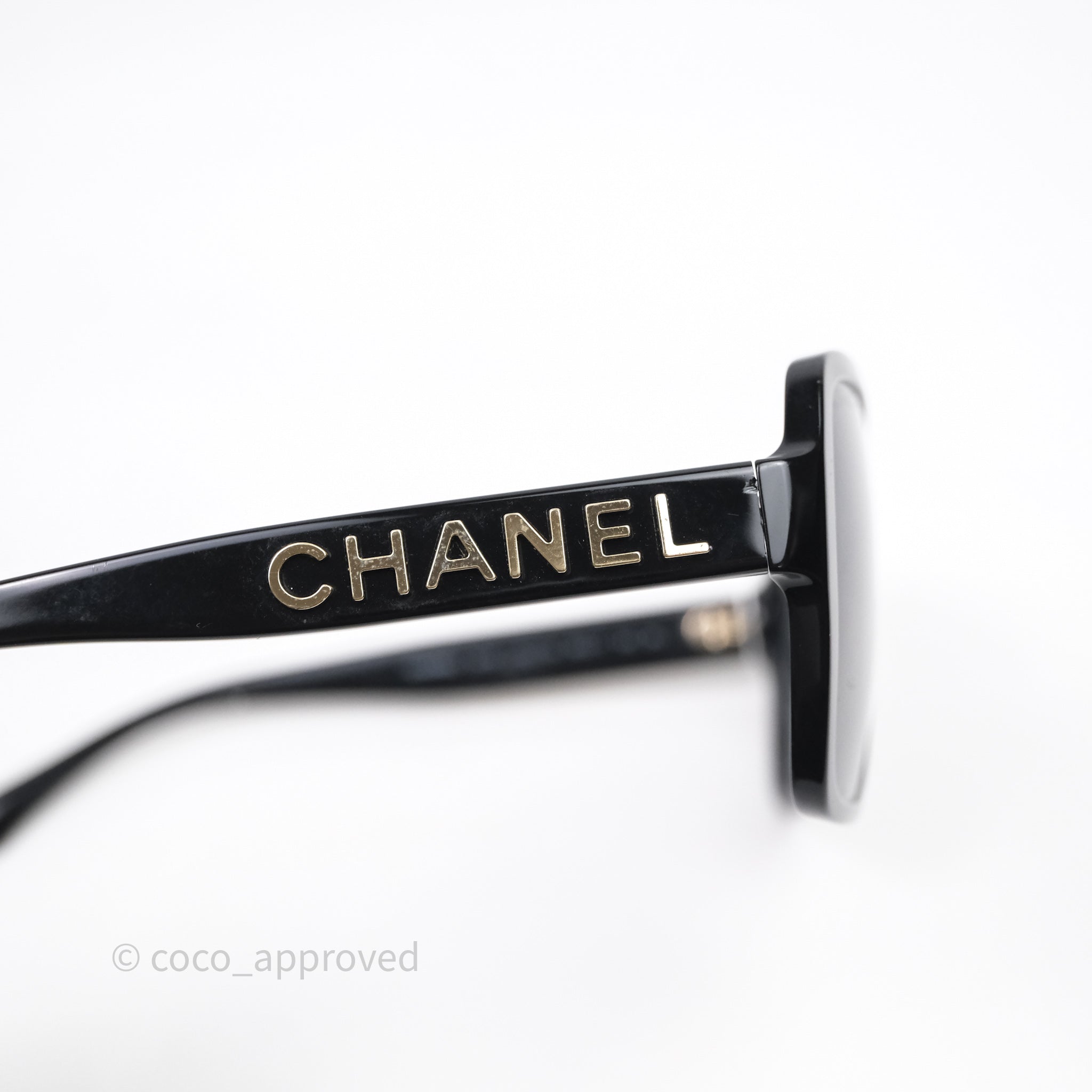 Chanel Logo Sunglasses Black – Coco Approved Studio