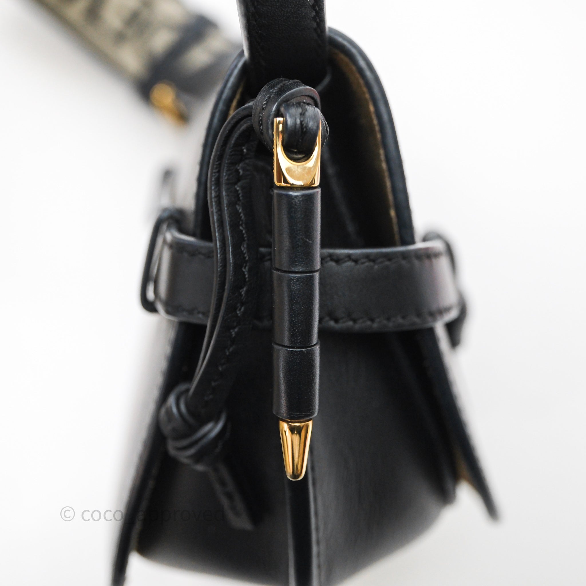 Loewe Mini Gate Dual Bag in Soft Calfskin & Jacquard Strap Black – Coco ...