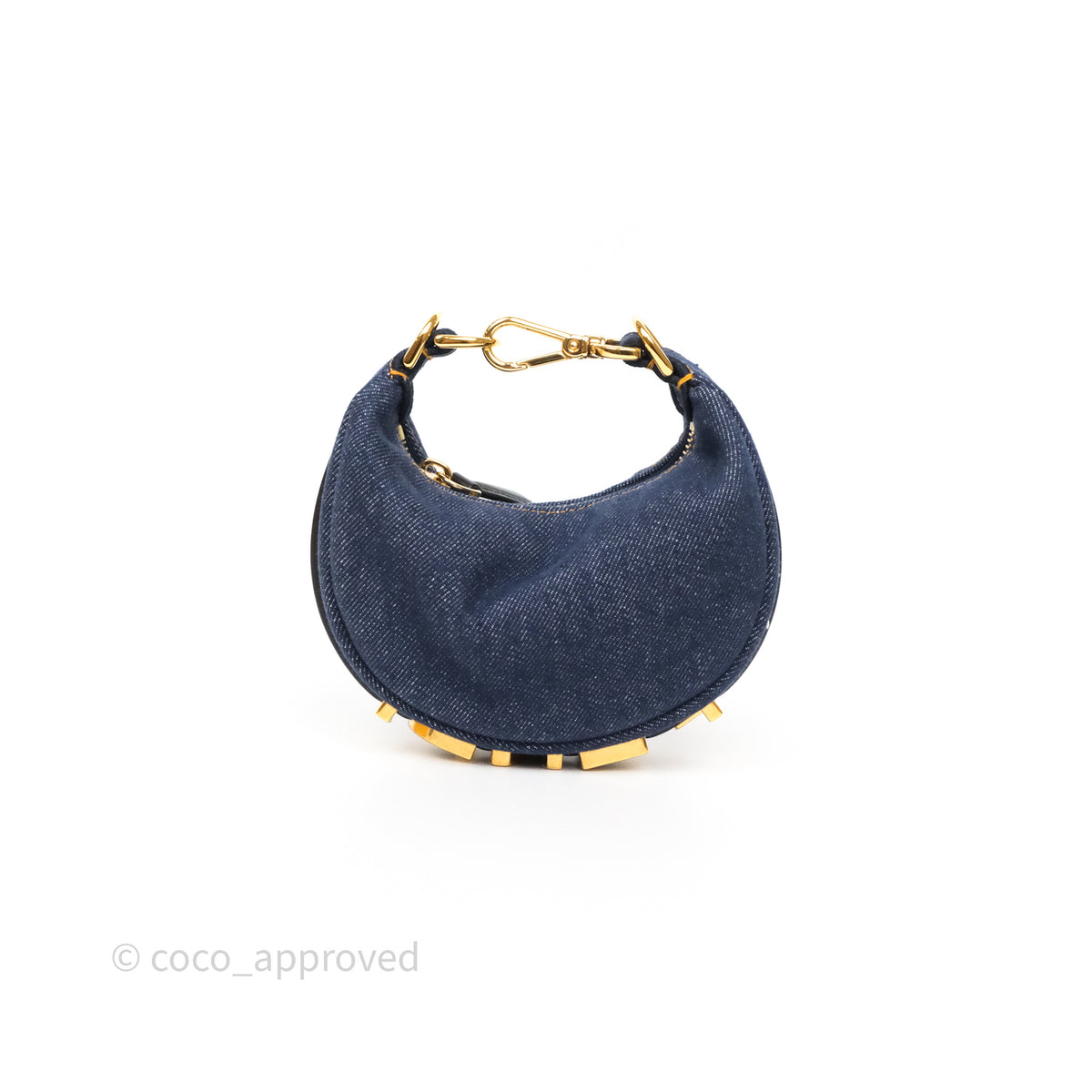 Fendi Nano Fendigraphy Hobo Charm Blue Denim – Coco Approved Studio