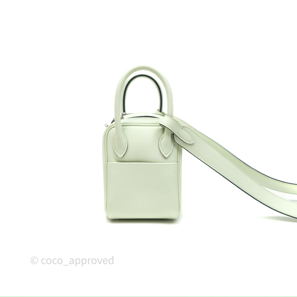 Hermès Mini Lindy Vert Fizz 0S Swift Palladium Hardware – Coco Approved ...