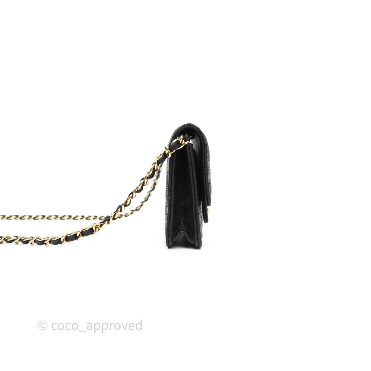 Chanel Mini Wallet With Chain Black Caviar Gold Hardware – Coco ...