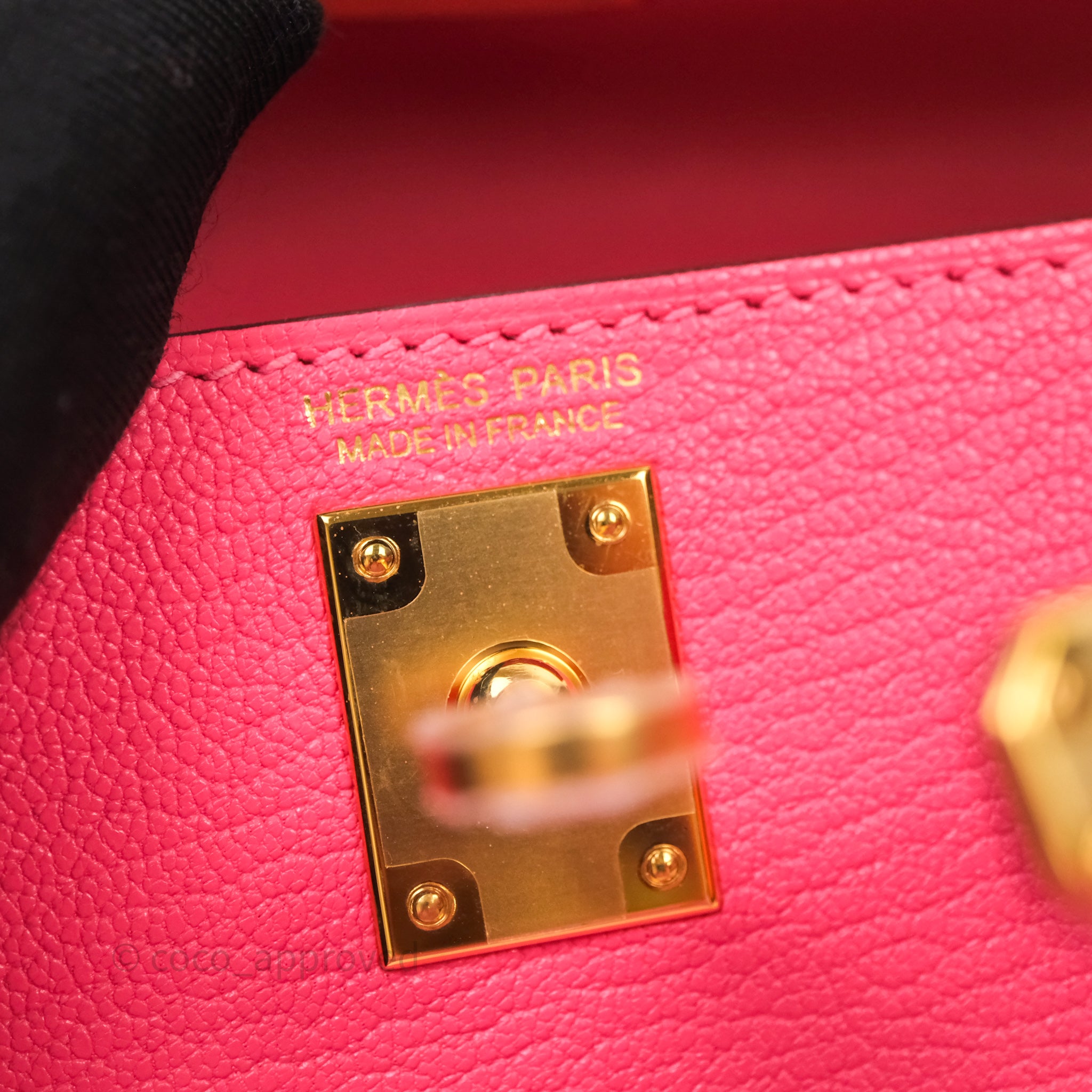 Hermes Mini Kelly II Chevre Mysore U5 Rose Lipstick Gold Hardware ...