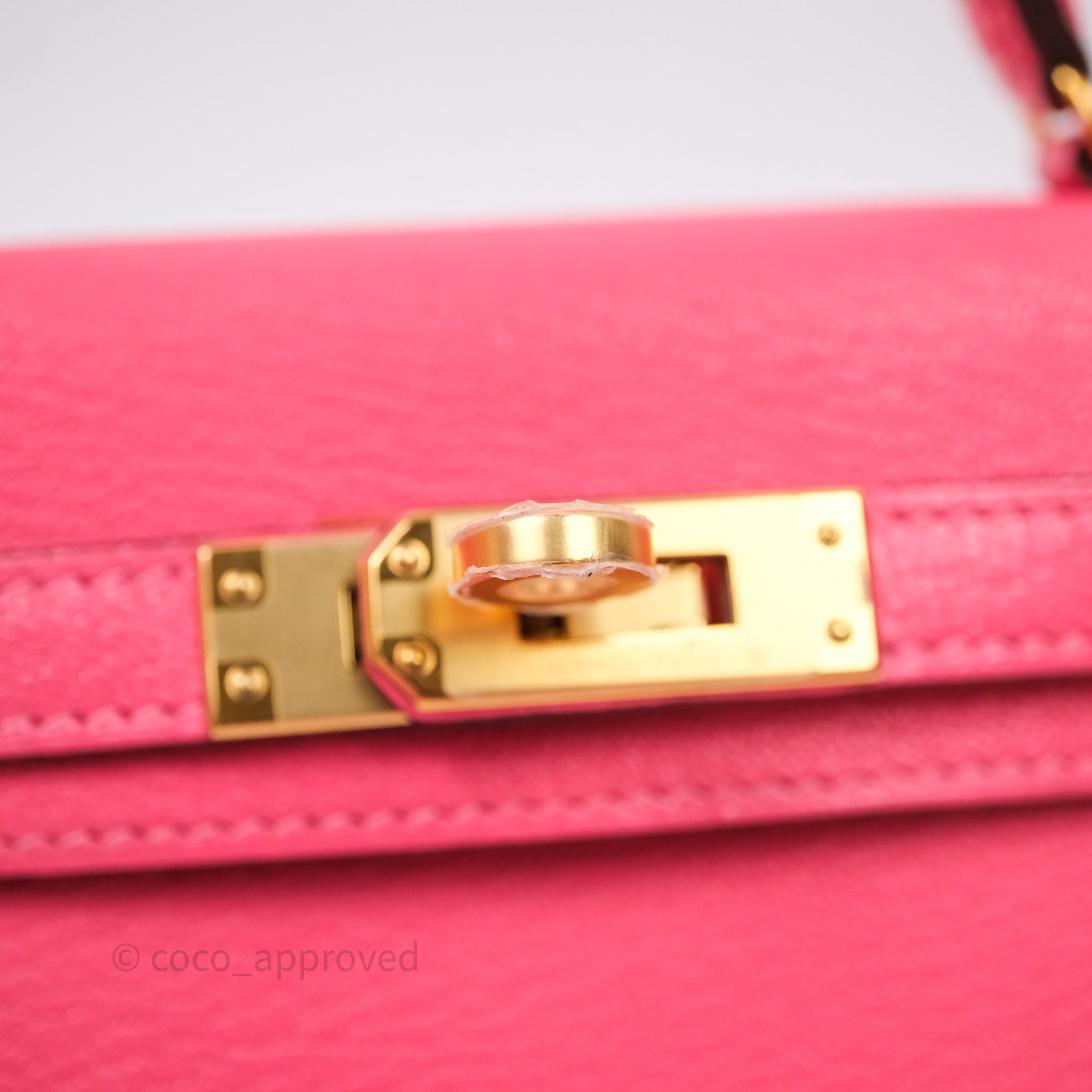 Hermes Mini Kelly II Chevre Mysore U5 Rose Lipstick Gold Hardware ...