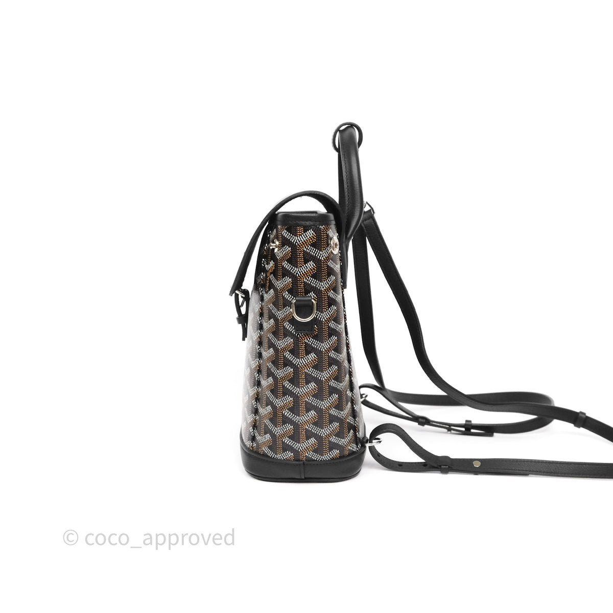 Goyard Mini Alpin Backpack Black Goyardine Calfskin – Coco Approved Studio