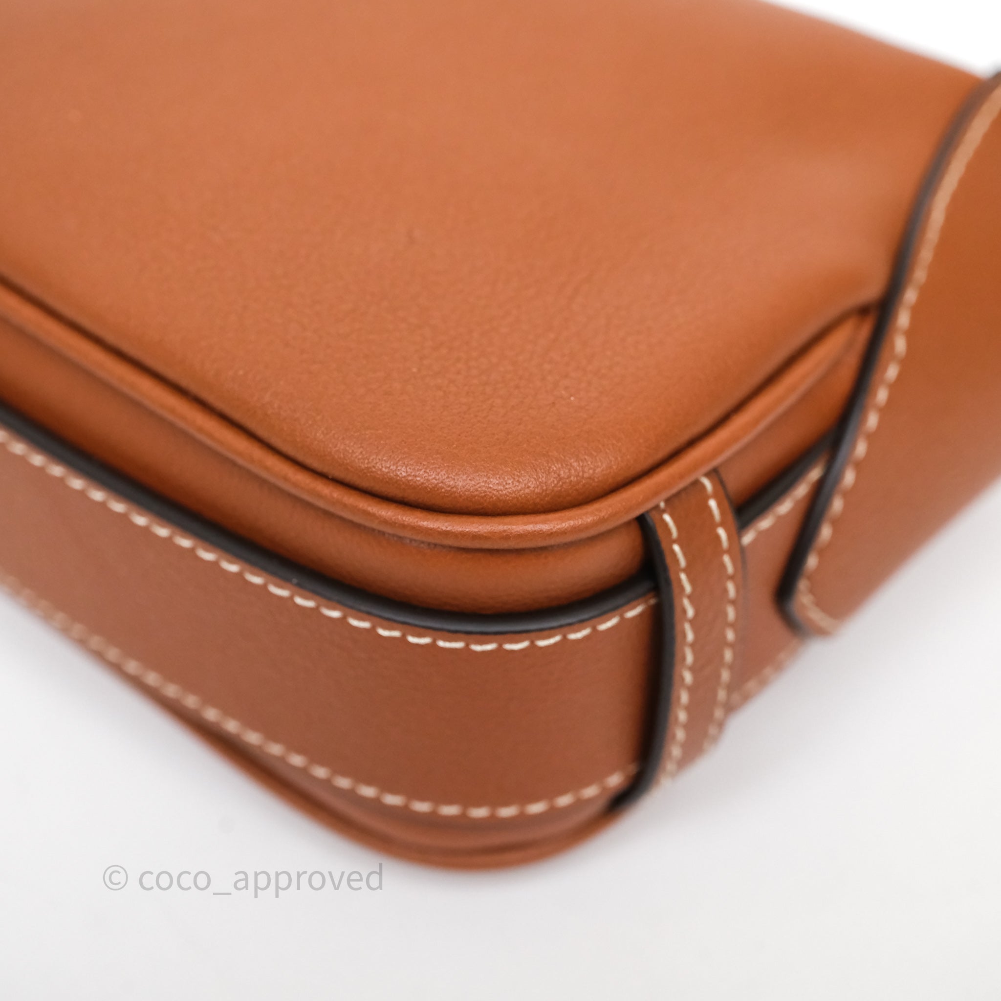 Celine Mini Romy Shoulder Bag Tan Calfskin Gold Hardware – Coco ...