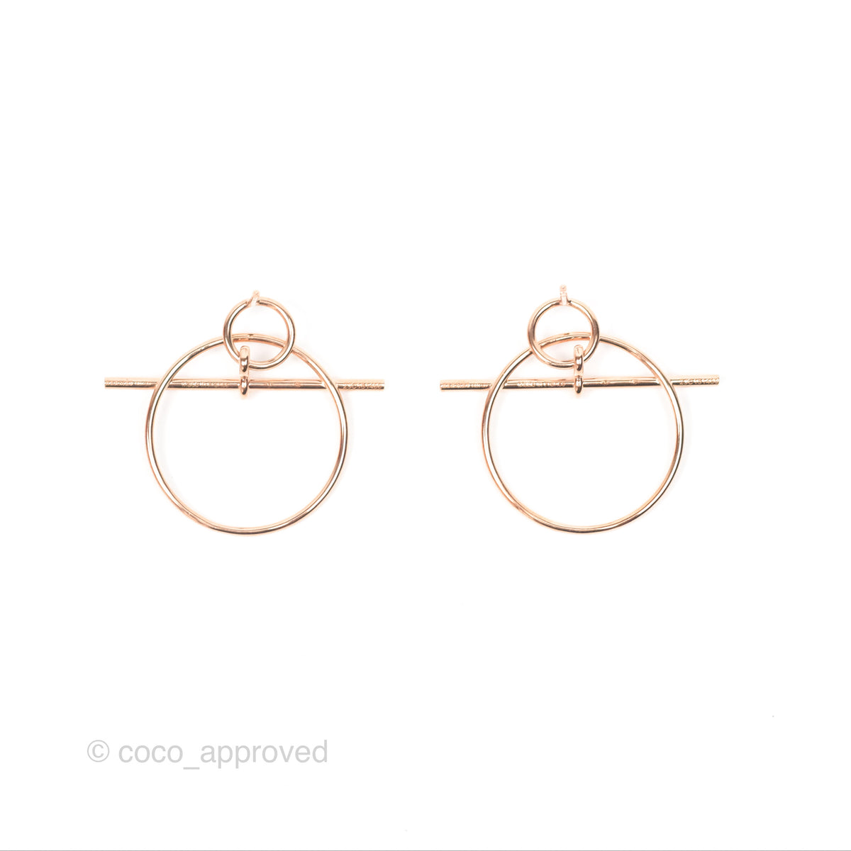 Hermès Loop Earrings Small Model Rose Gold – Coco Approved Studio