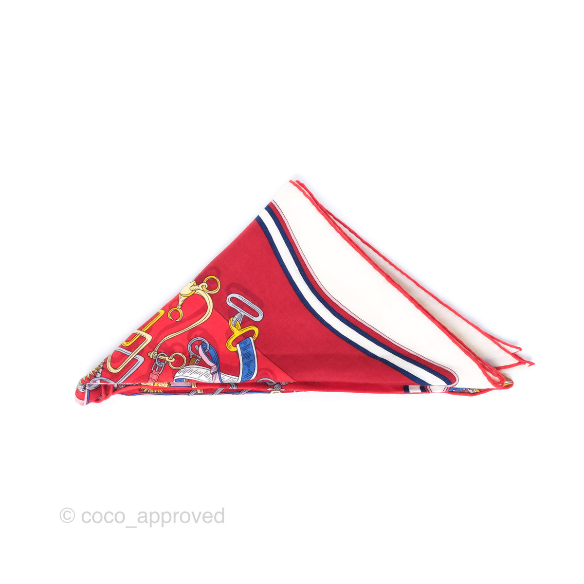 Hermes Giant Triangle Scarf Cashmere Silk Red – Coco Approved Studio