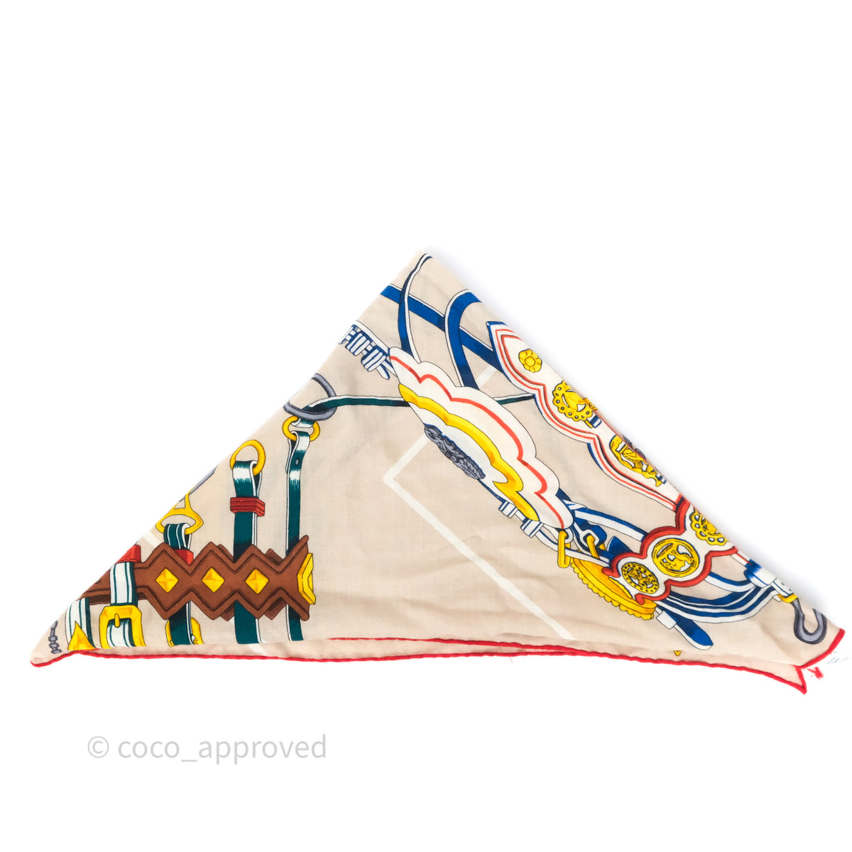 Hermes Brides et Destin Giant Triangle Scarf 94x188cm Cashmere Silk ...