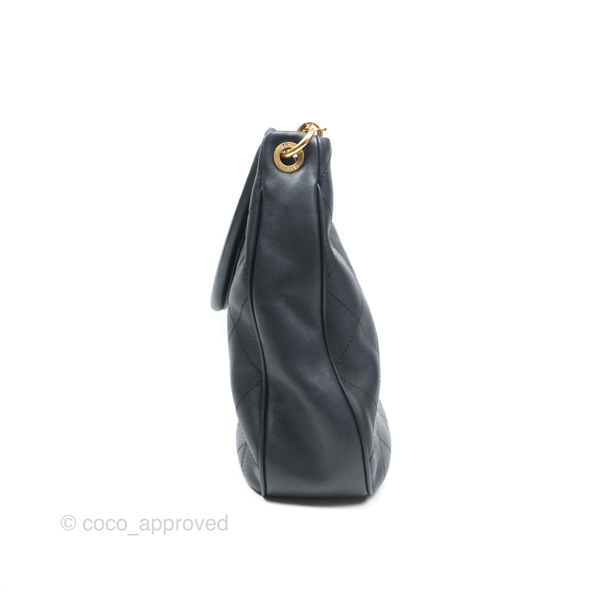 Chanel Large Hobo Tote Lambskin Black Aged Gold Hardware – Coco ...