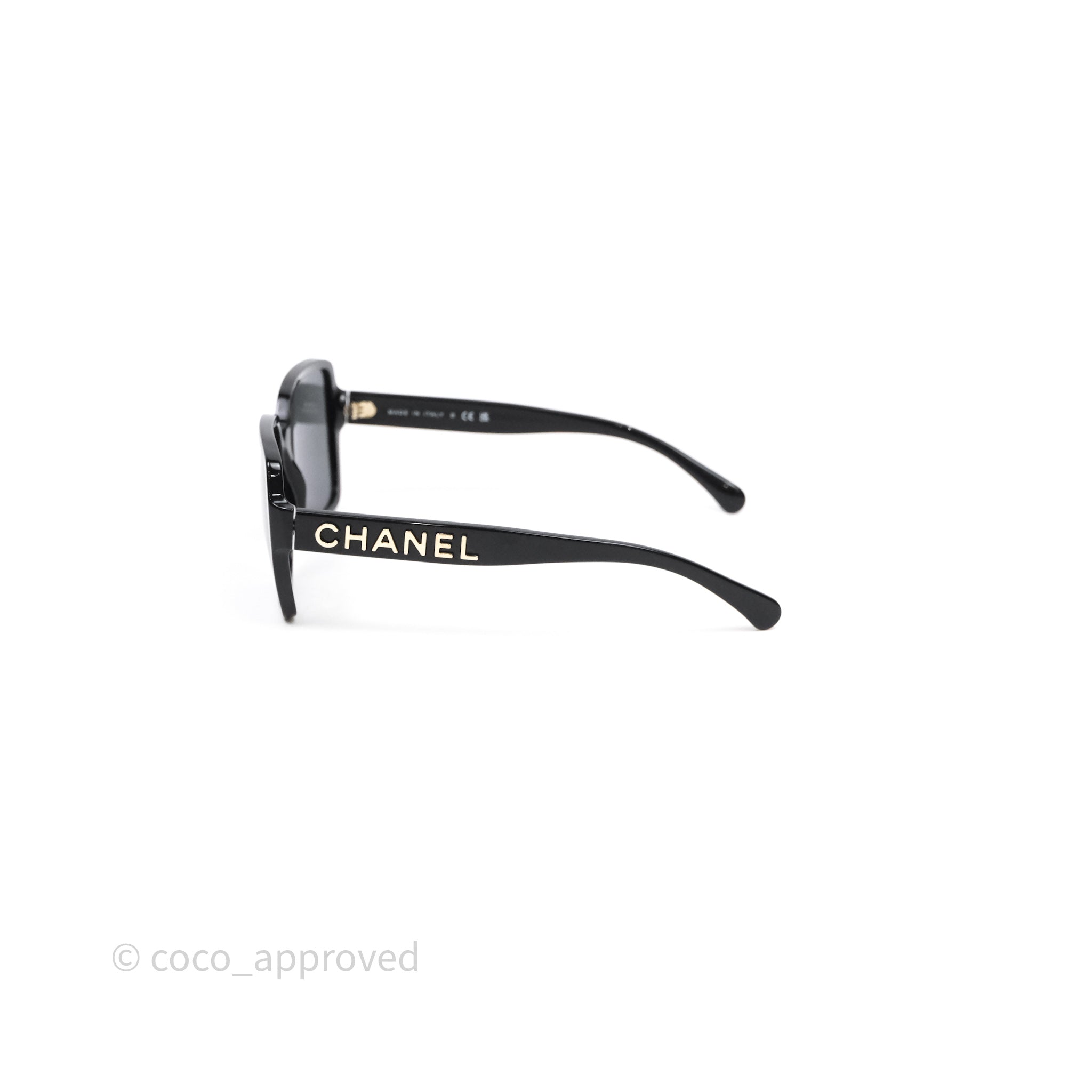 Chanel Logo Sunglasses Black – Coco Approved Studio