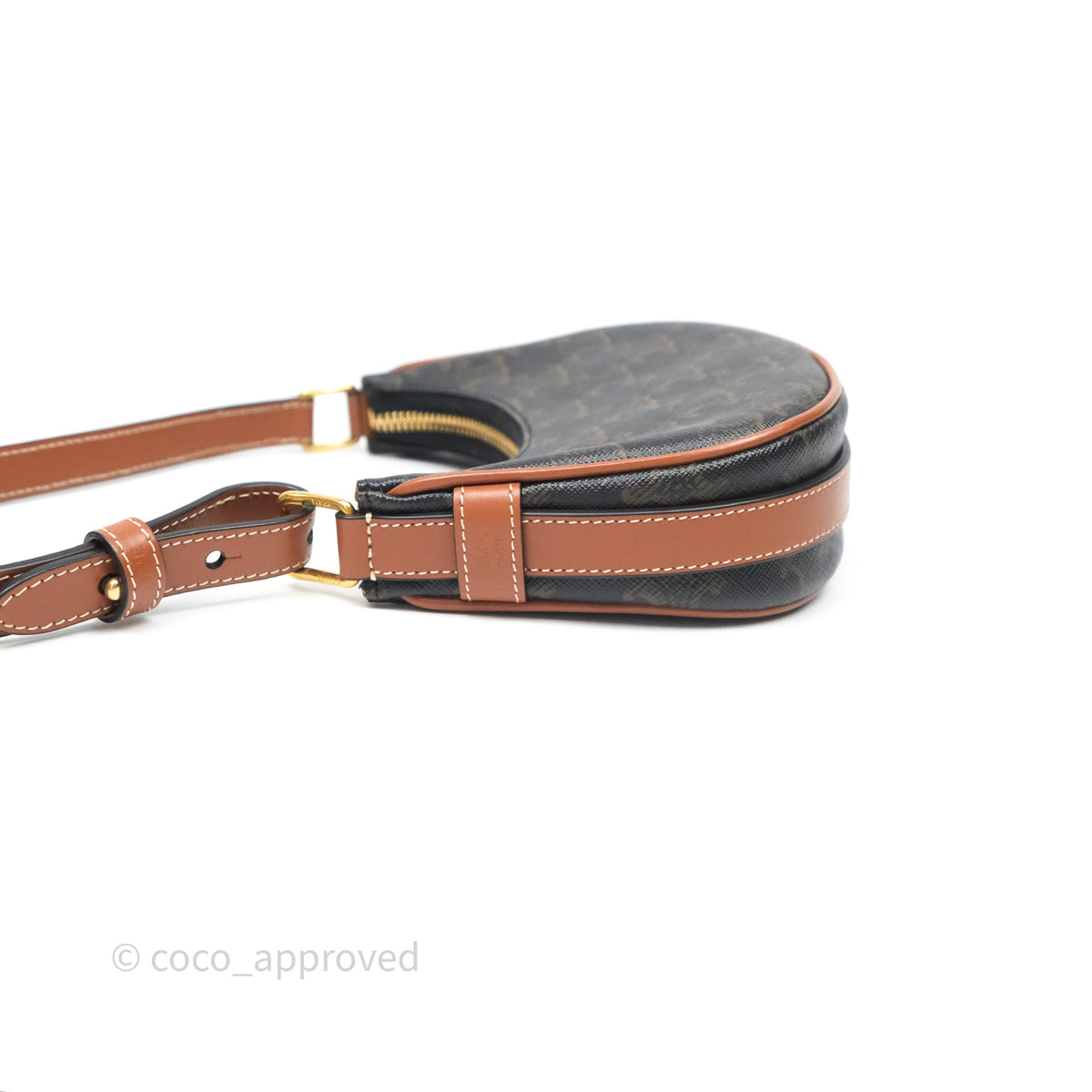 Celine Mini Ava Bag In Triomphe Canvas Calfskin Tan – Coco Approved Studio