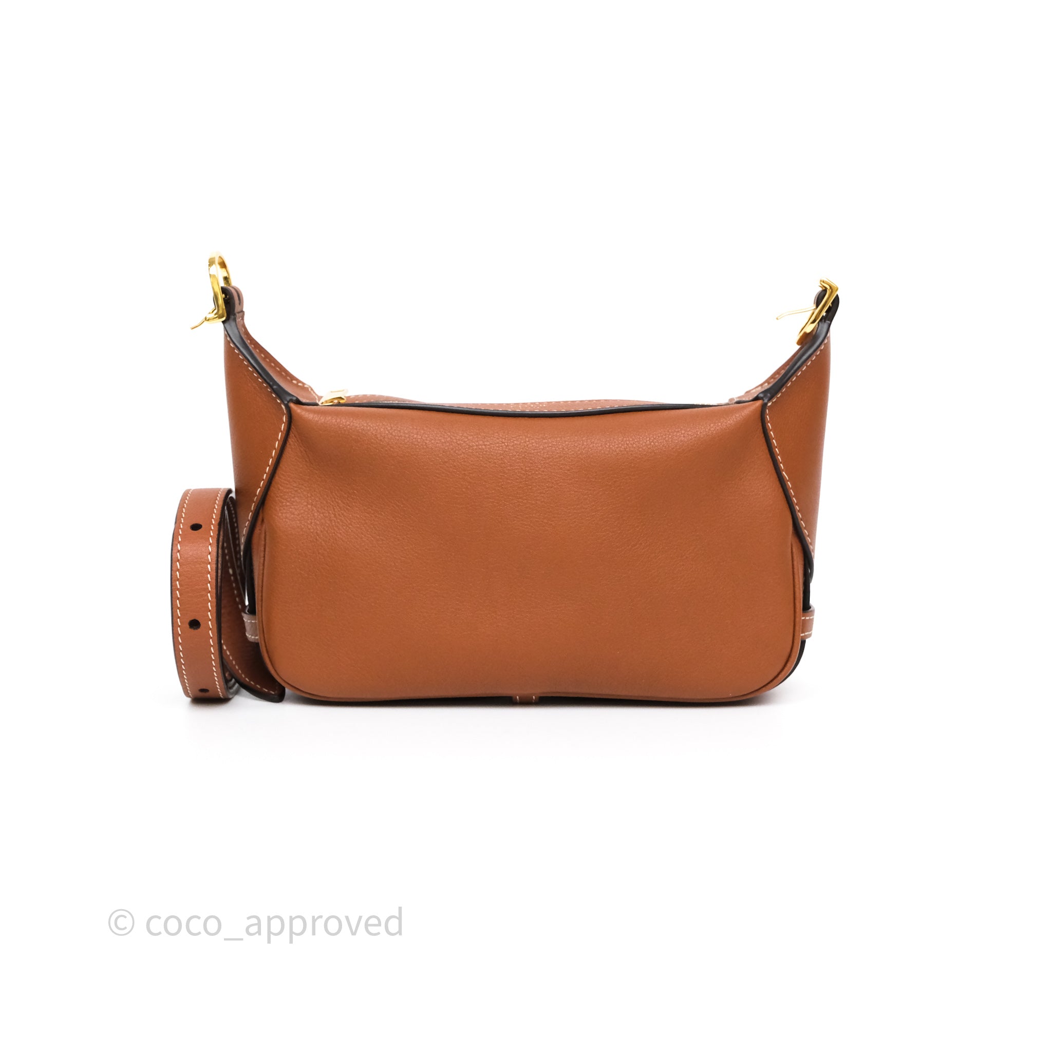 Celine Mini Romy Shoulder Bag Tan Calfskin Gold Hardware – Coco ...