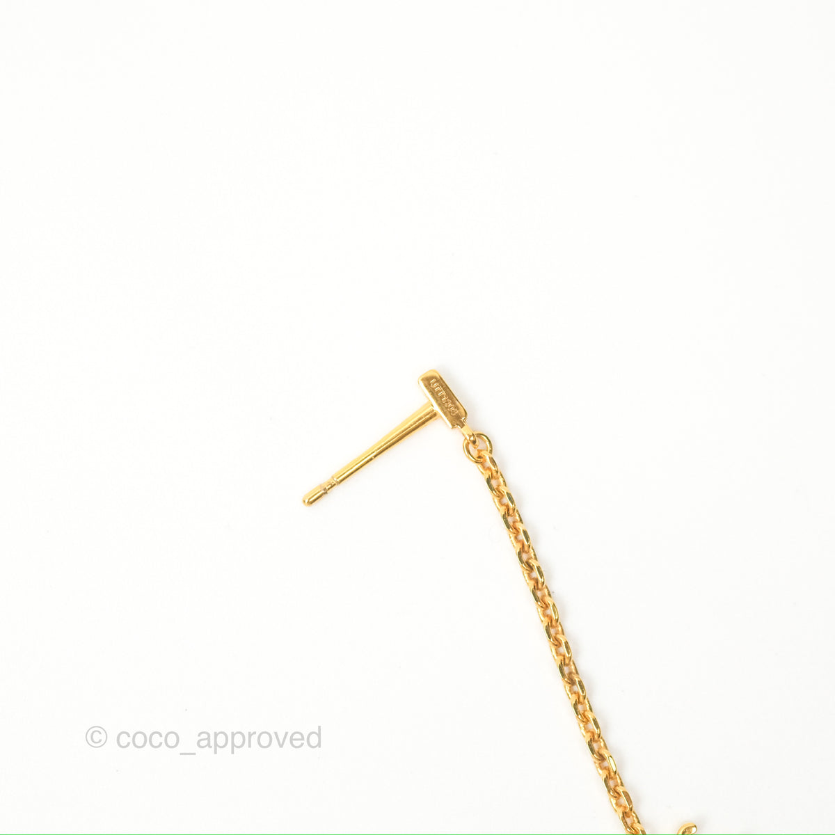 Celine Mini Triomphe Drop Earrings Gold – Coco Approved Studio