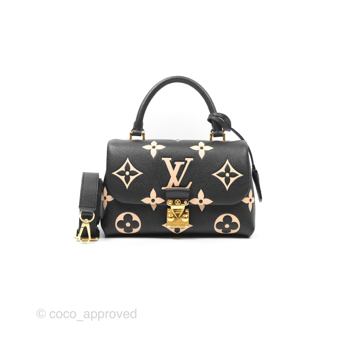 Louis Vuitton Madeleine BB Monogram Empreinte Black Beige – Coco ...