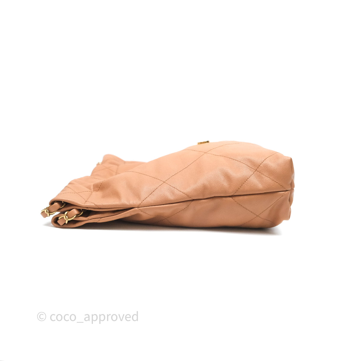 Chanel 22 Small Beige Caviar Aged Gold Hardware – Coco Approved Studio