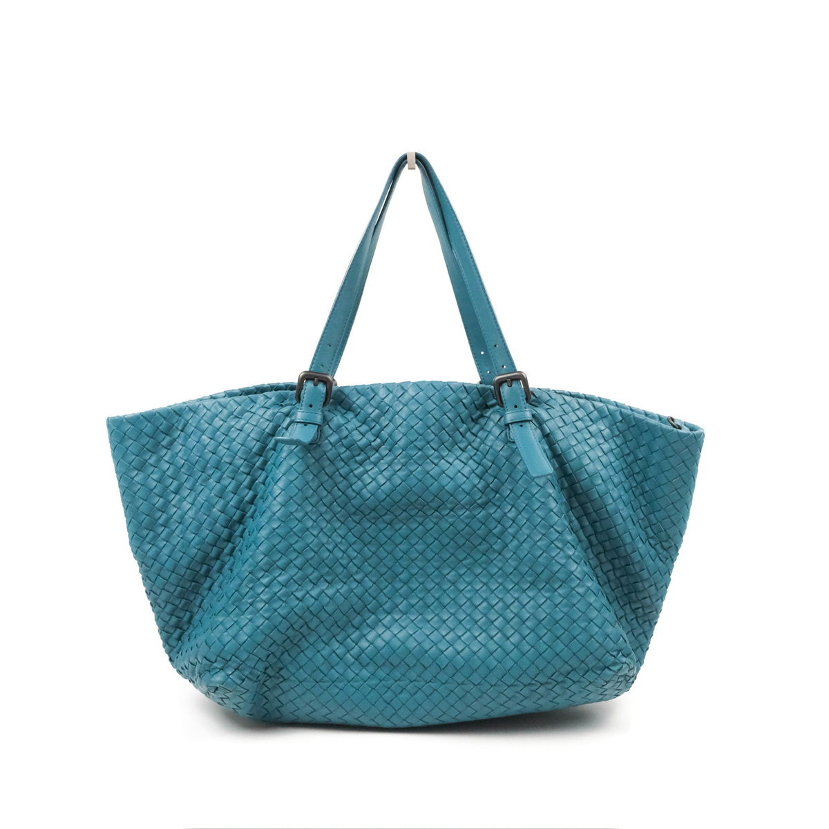 Bottega Veneta Large Cesta Tote Intrecciato Teal – Coco Approved Studio