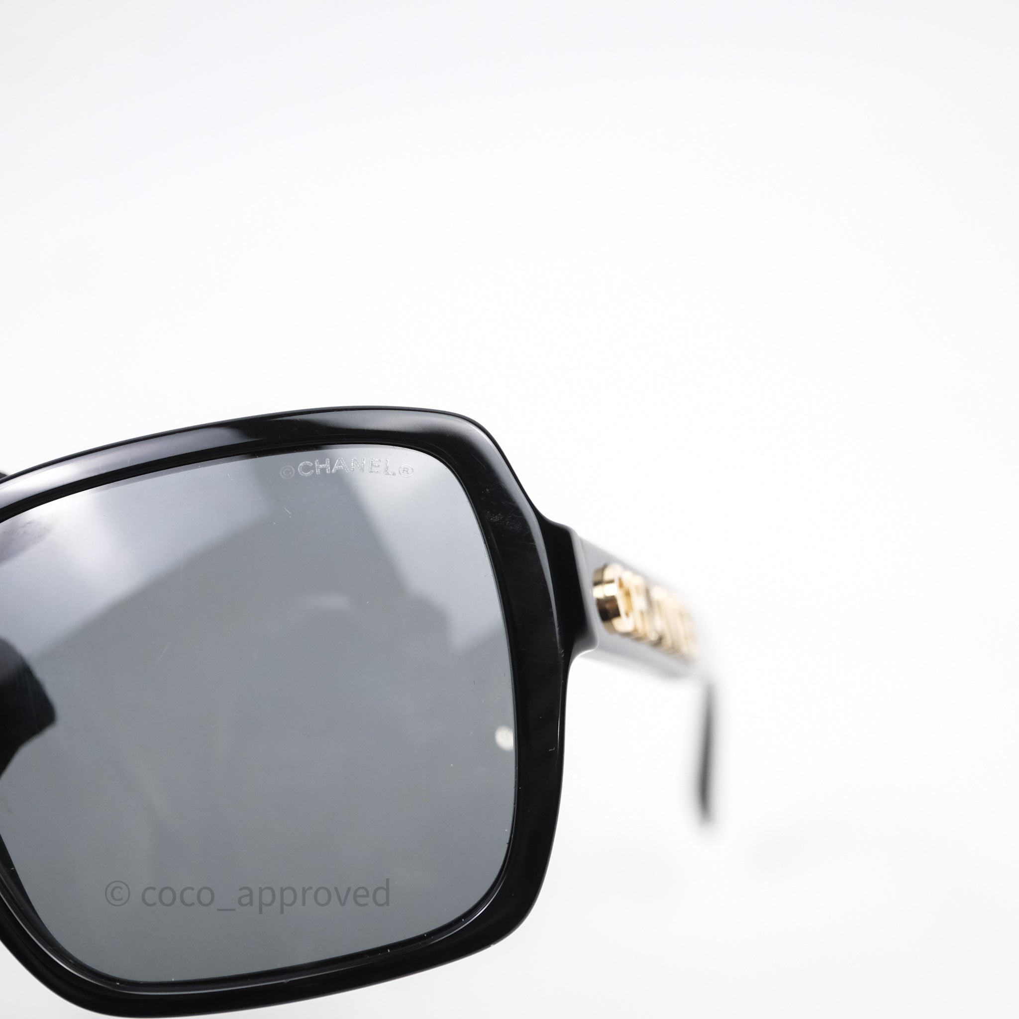 Chanel Logo Sunglasses Black – Coco Approved Studio