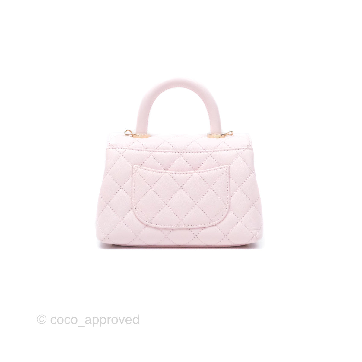 Chanel Mini Coco Handle Quilted Light Pink Caviar Gold Hardware – Coco ...