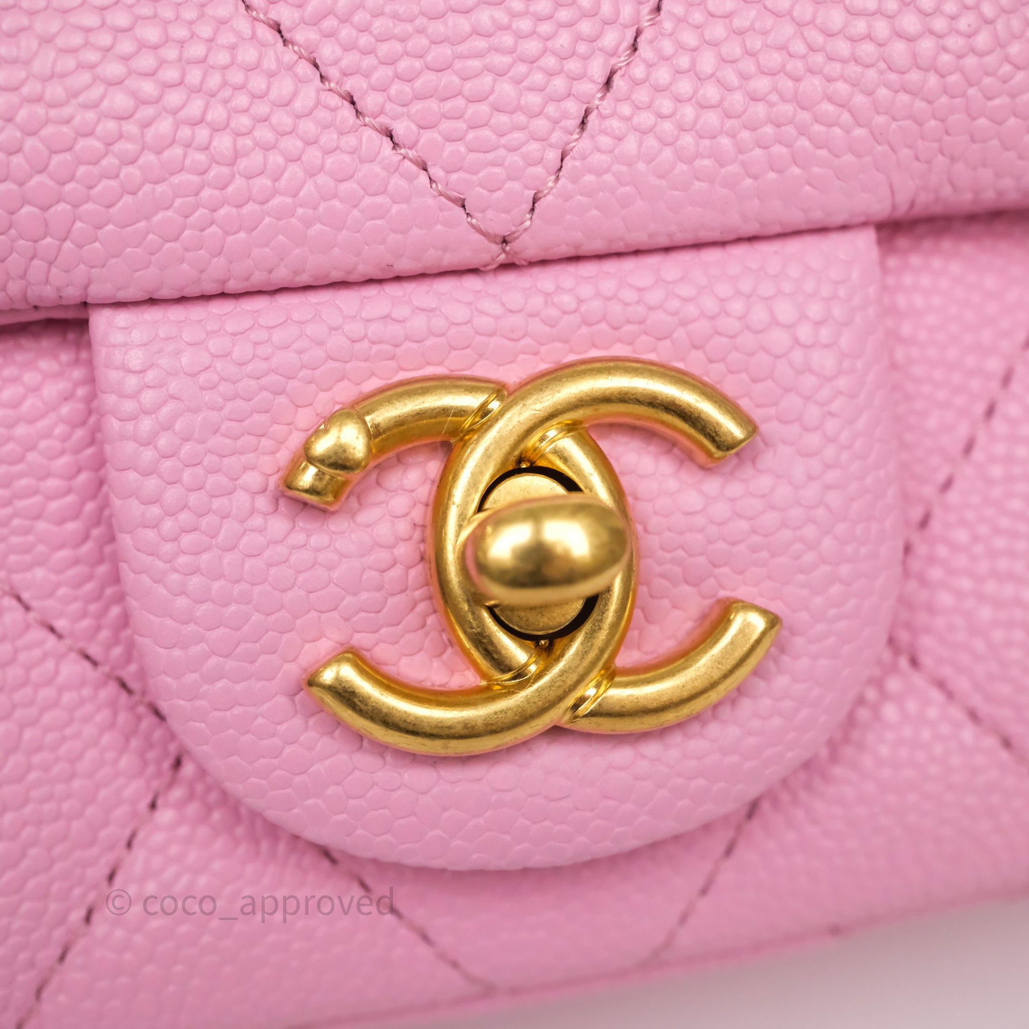 Chanel Heart Crush Mini Flap Bag Pink Caviar Aged Gold Hardware – Coco ...
