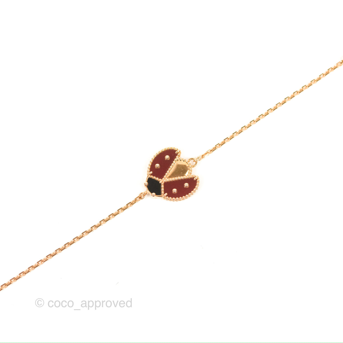 Van Cleef & Arpels Bracelet Lucky Spring Open Wings Ladybug Carnelian ...
