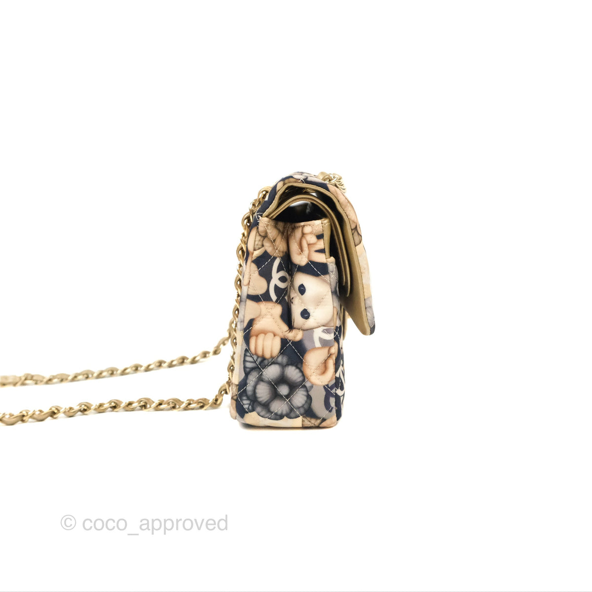 Chanel Cat Emoticon Medium Classic Double Flap Bag Metallic Gold Lambs ...