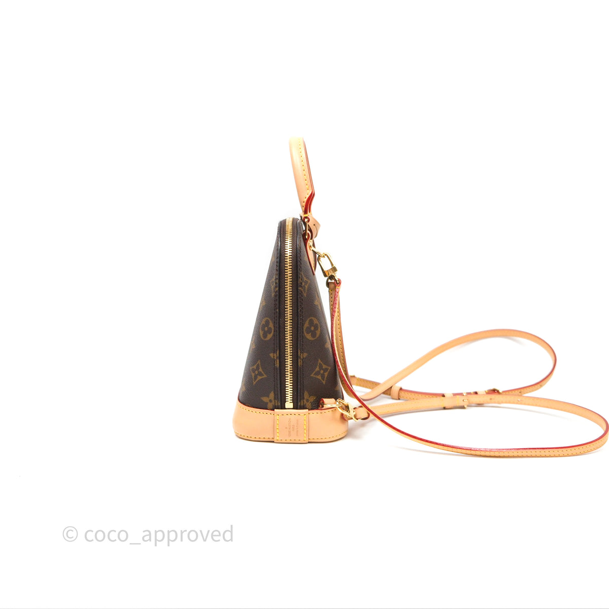 Louis Vuitton Alma Backpack Monogram Gold Hardware – Coco Approved Studio