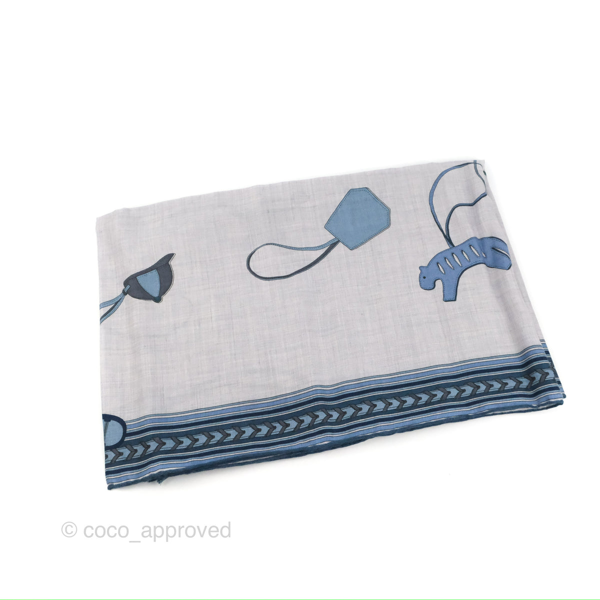 Hermès Et Gris Gris Cashmere/Silk Rectangle Scarf Gris Chiné / Ciel ...