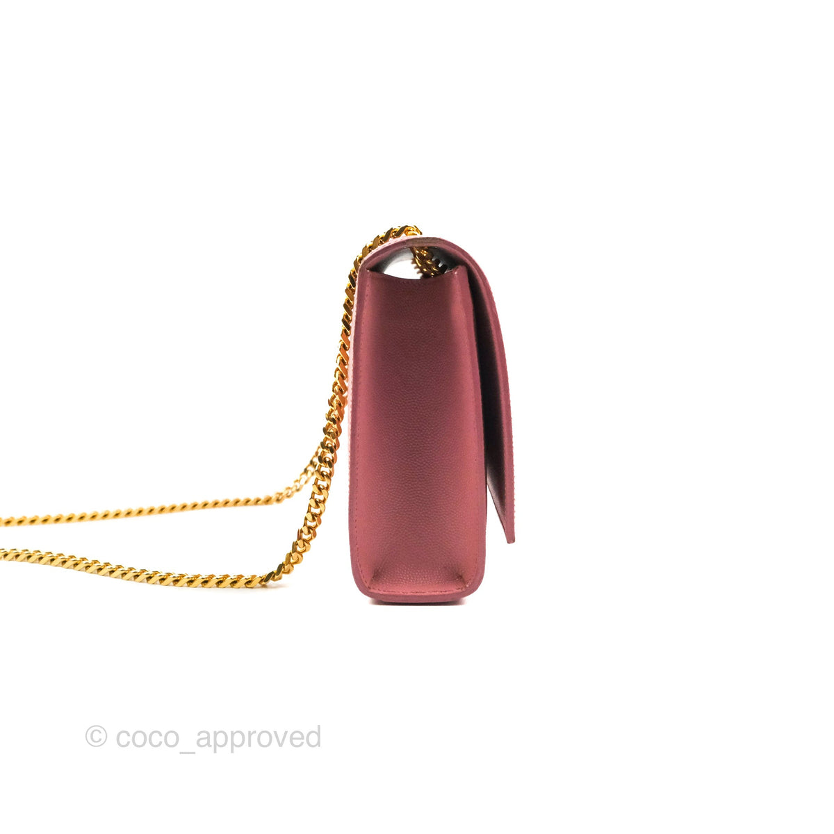 Saint Laurent Medium Classic Monogram Kate Pink Grained Calfskin – Coco ...