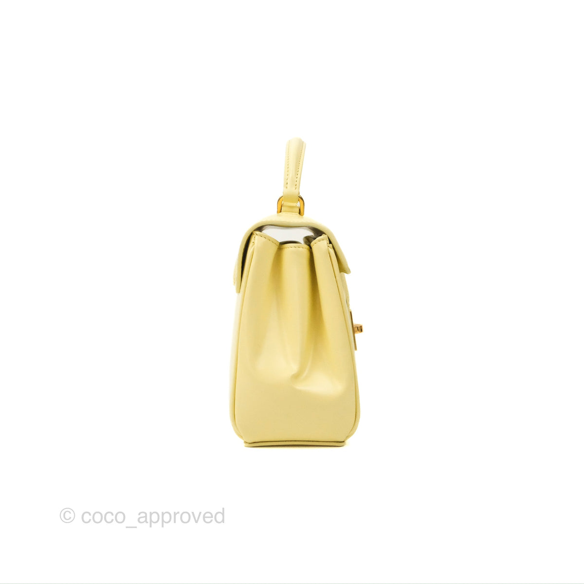 Celine Mini 16 Soft Yellow Satinated Calfskin – Coco Approved Studio