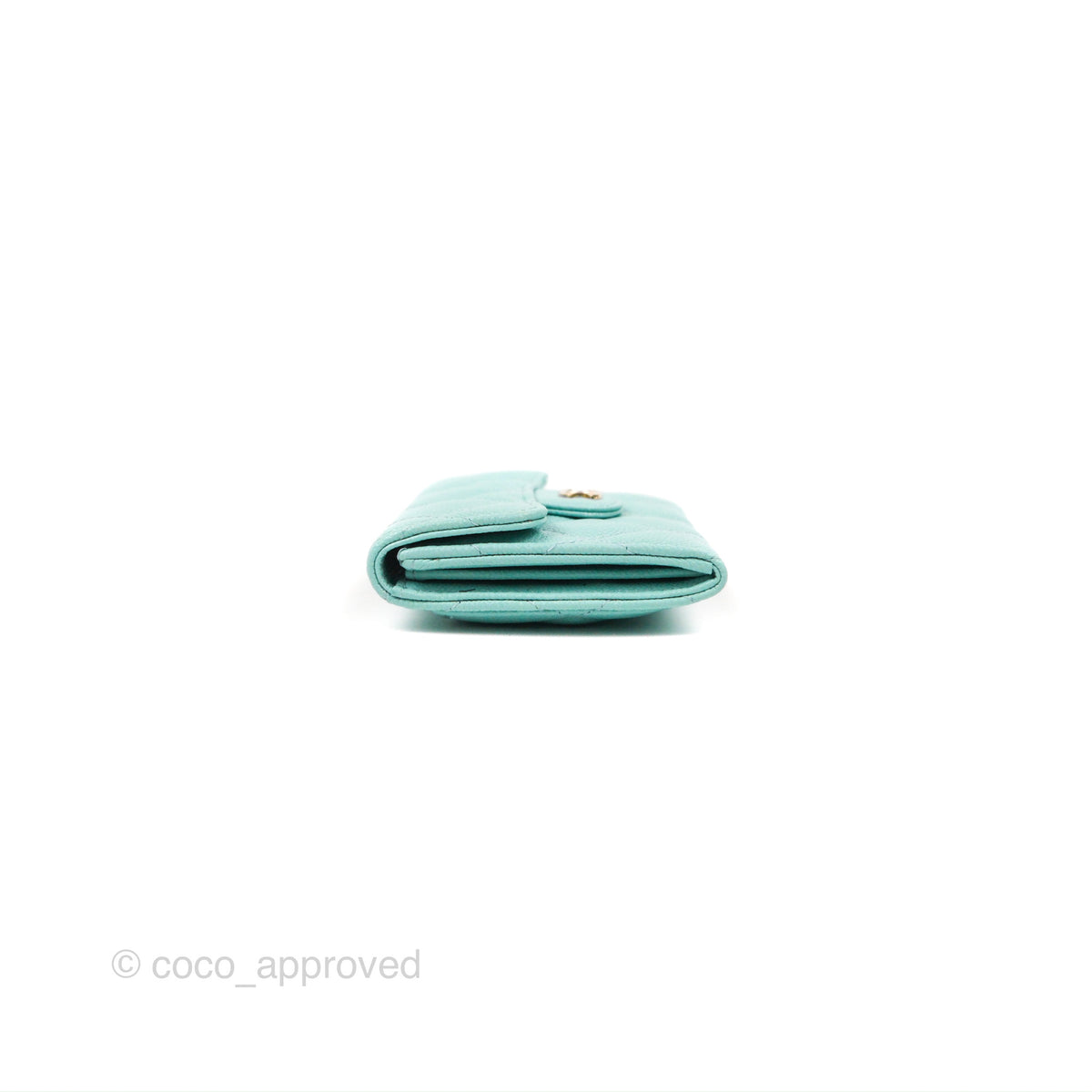 Chanel Classic Flap Coin Purse Tiffany Blue Caviar Silver Hardware ...
