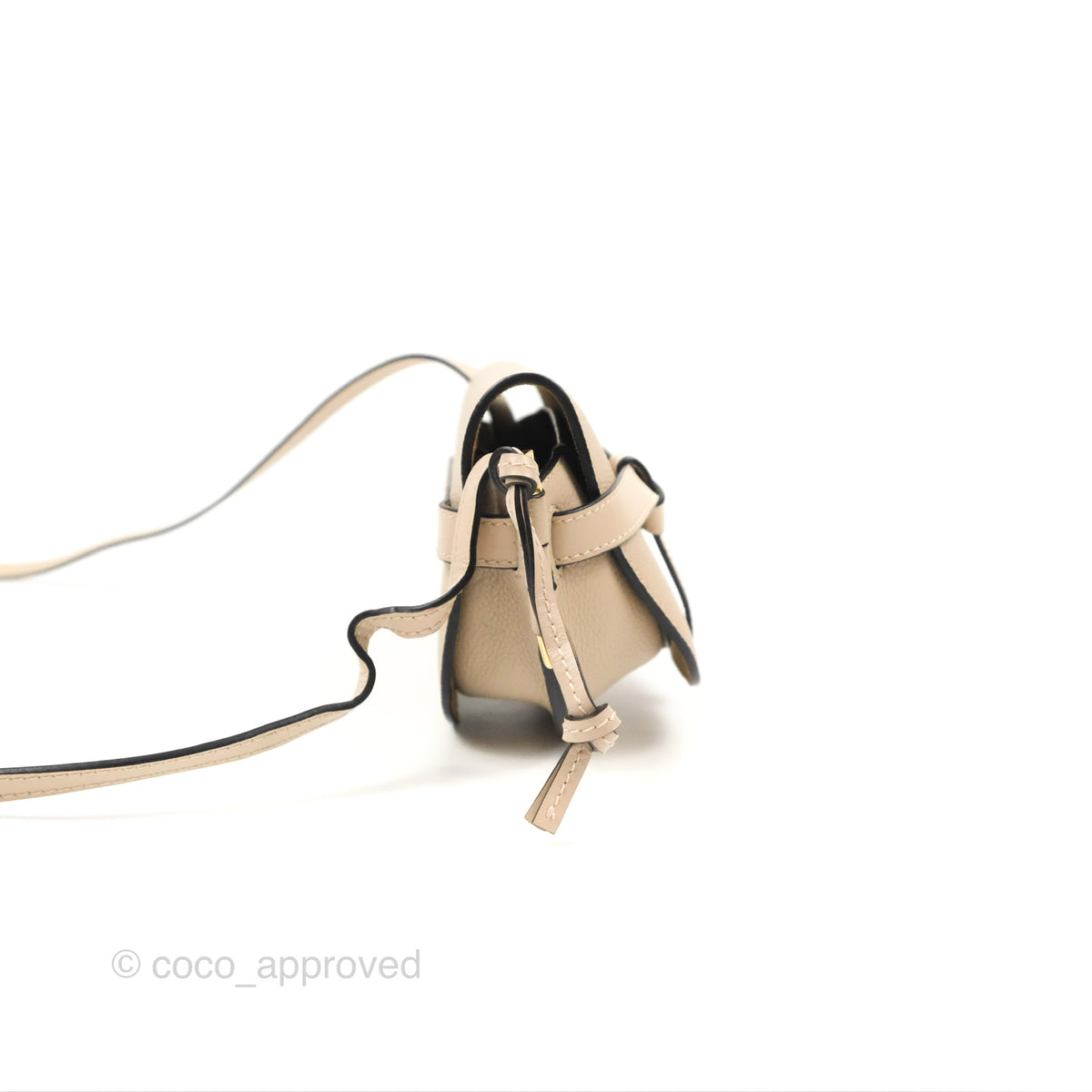 Loewe Mini Dual Gate Bag Sand Pebbled Grain Calfskin – Coco Approved Studio
