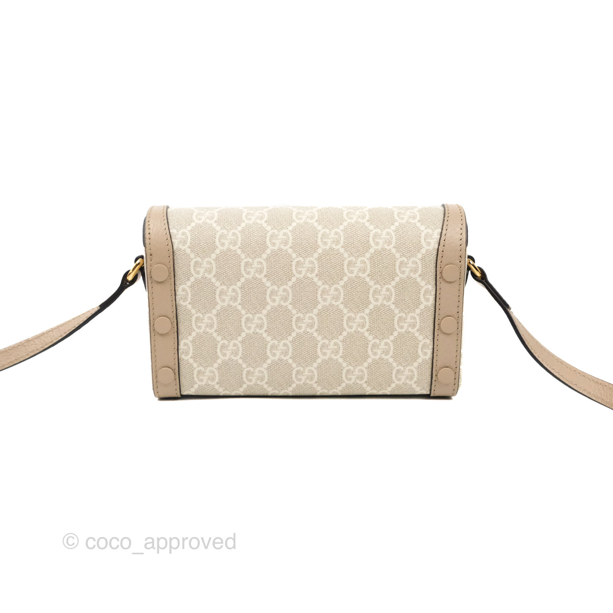 Gucci Horsebit 1955 Mini Bag Beige/White GG Supreme Canvas – Coco ...