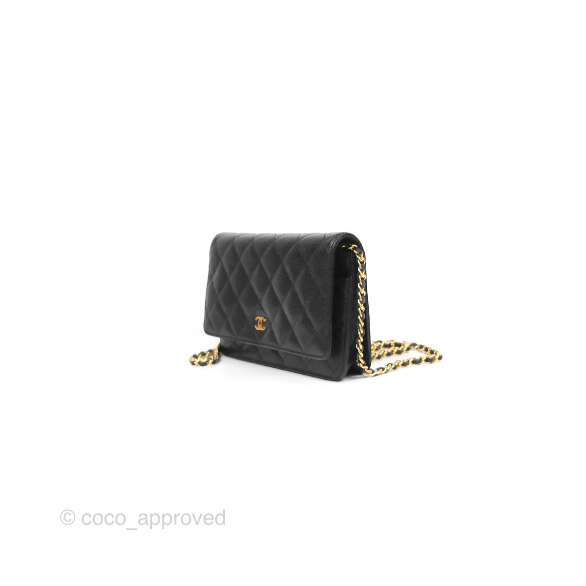 Chanel Classic Quilted WOC Black Caviar Gold Hardware – Coco Approved ...