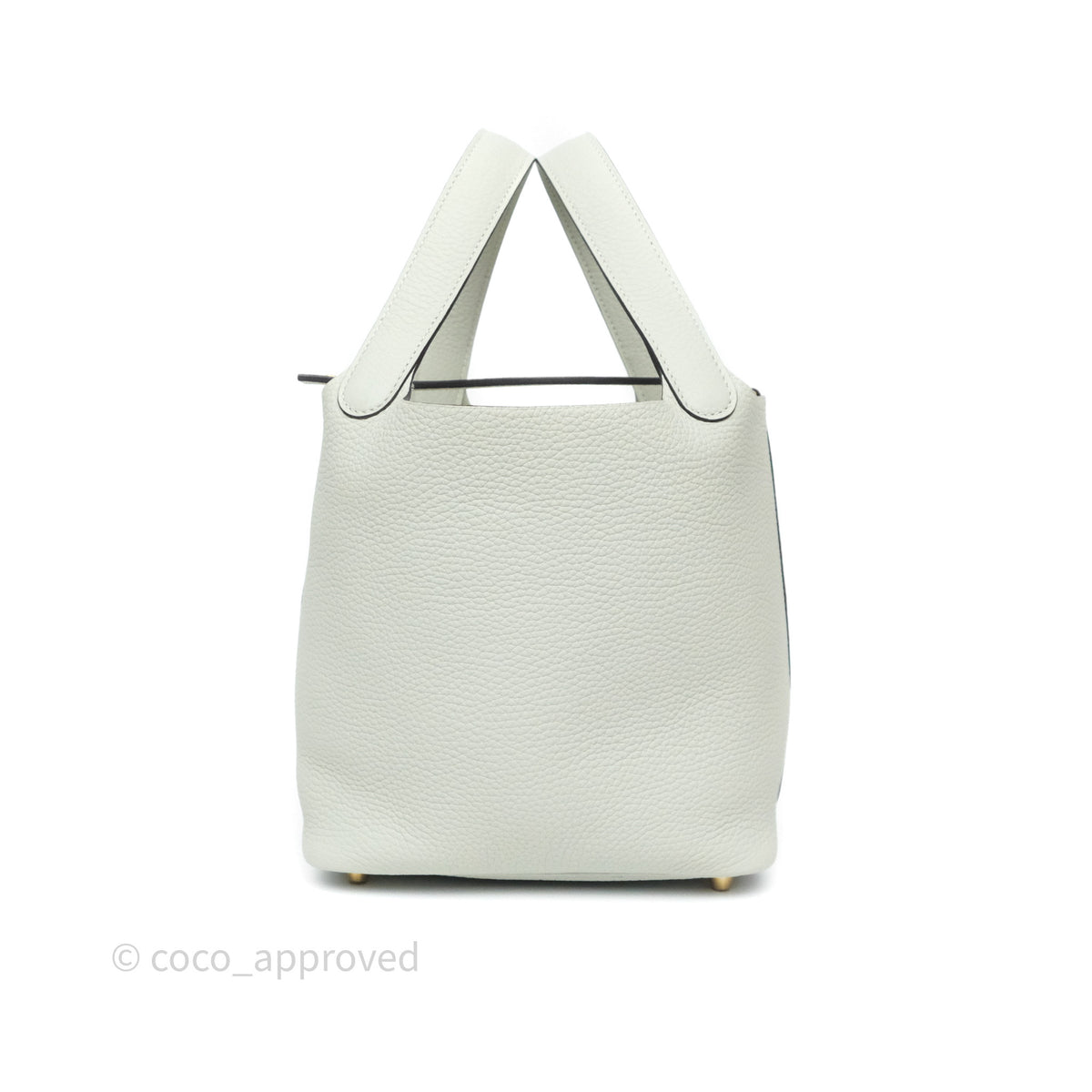 Hermès Picotin 18 Gris Neve 0W Clemence Gold Hardware – Coco Approved ...