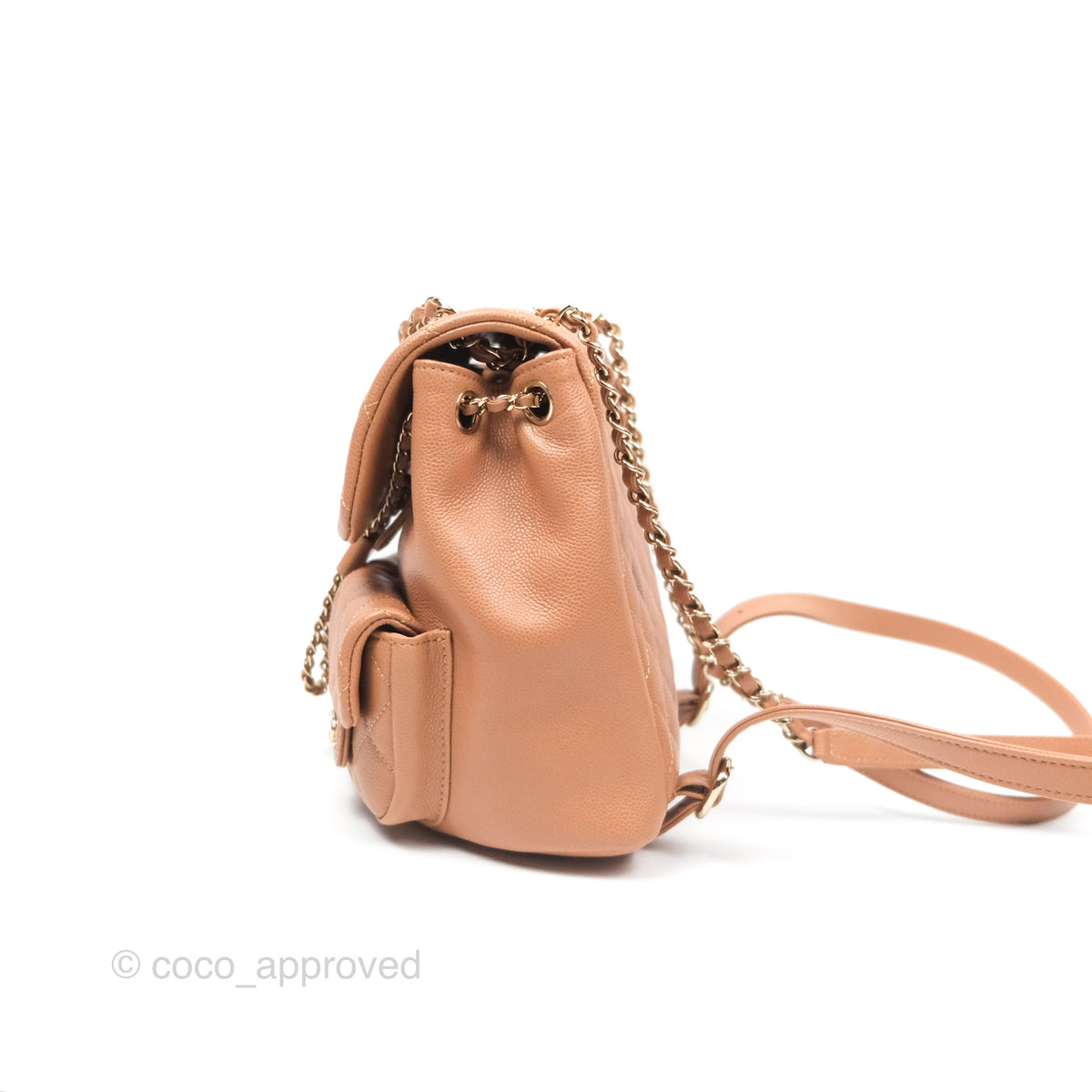 Chanel Duma Backpack Medium Dark Beige Caviar Gold Hardware – Coco ...